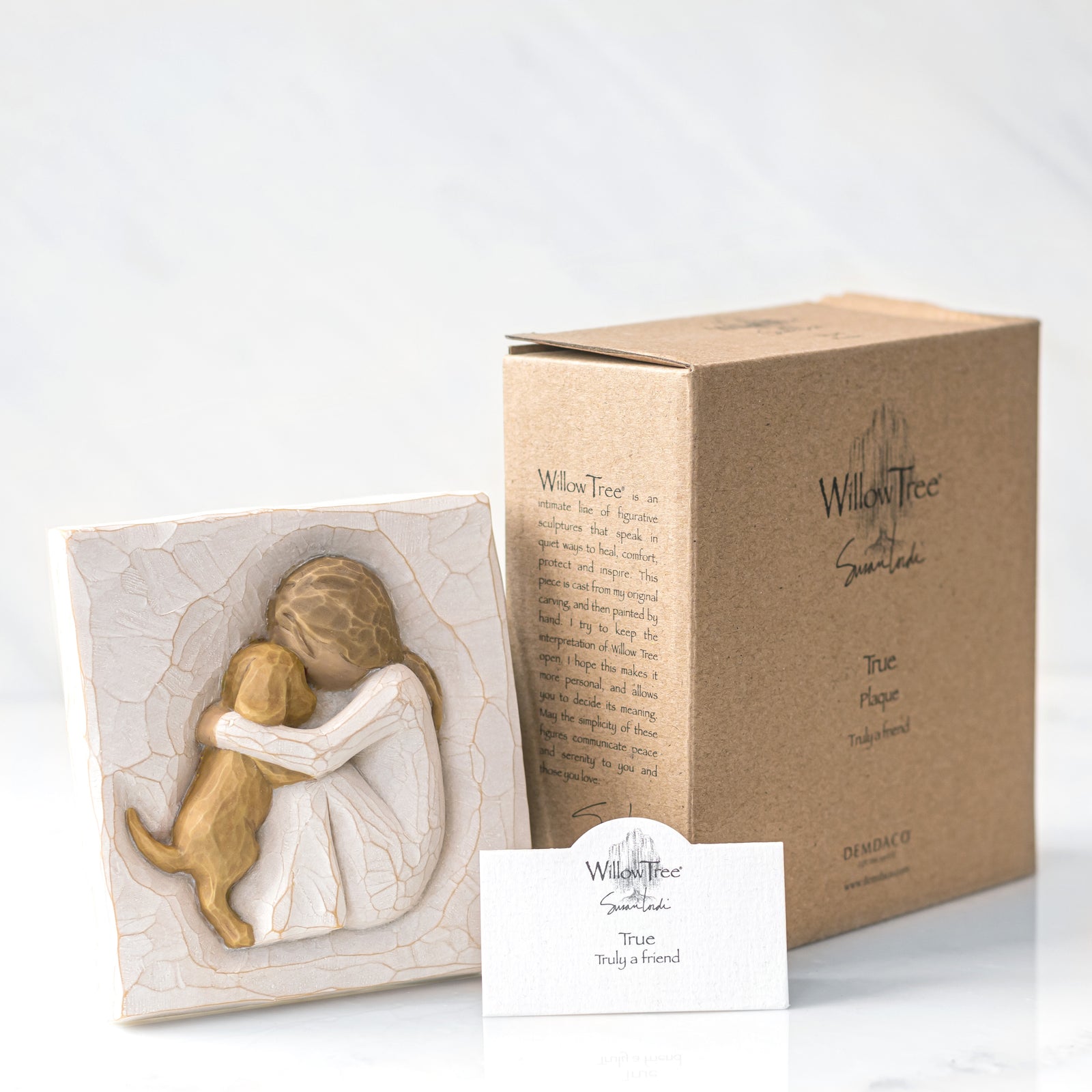 Willow Tree True Plaque, Sculpted Hand-Painted bas Relief