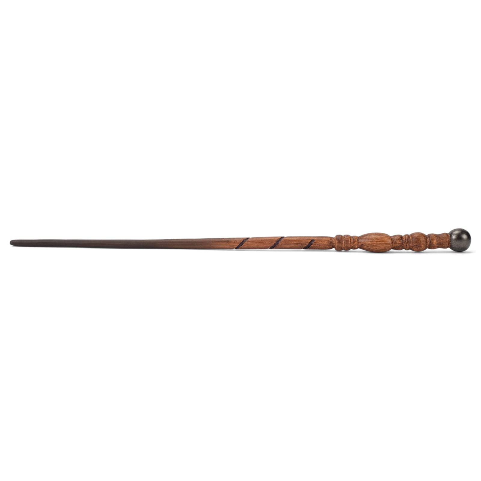 Brown Woodgrain Heart 13.75 inch Resin Costume Magic Wand